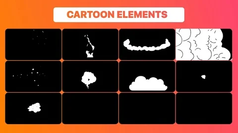 After Effects Cartoon Smoke Elements Pack 93078292