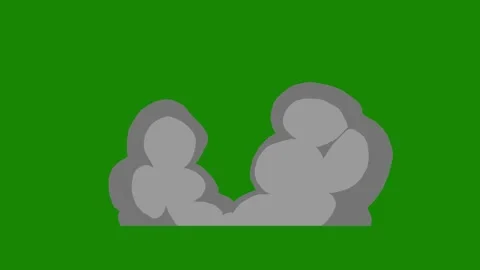 Cartoon Smoke Loop: Green Screen Animati... | Stock Video | Pond5
