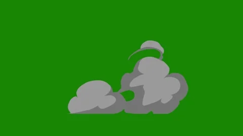 Cartoon Smoke Loop: Green Screen Animati... | Stock Video | Pond5