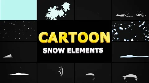 Cartoon Snow Elements | After Effects ~ After Effects #166611801