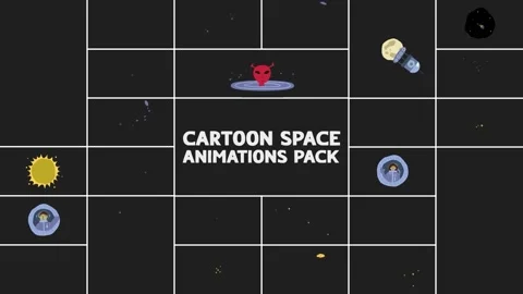 Cartoon Space Animations Pack for After Effects ~ After Effects #282849813