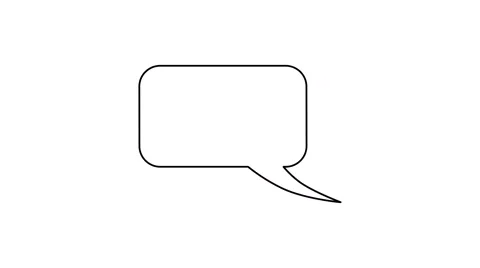 Cartoon speech bubble. Rounded rectangle... | Stock Video | Pond5