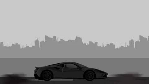 Cartoon sport car background animation | Stock Video | Pond5