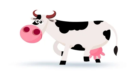 Cartoon Kawaii Cow Stock Videos – Royalty-Free HD & 4K Videos