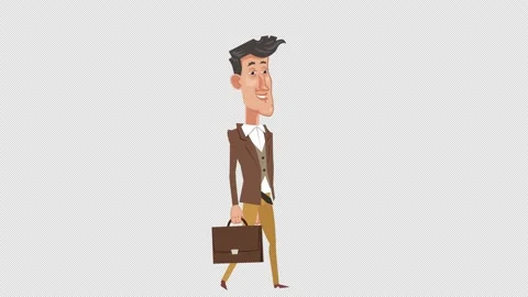 Cartoon stylish fancy guy character with... | Stock Video | Pond5