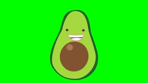 Cartoon talking avocado loop with alpha ... | Stock Video | Pond5