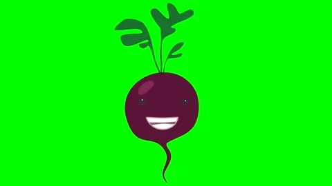 Cartoon talking beet loop with alpha cha... | Stock Video | Pond5