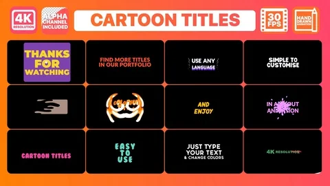 Cartoon Title After Effects Templates ~ Projects | Pond5