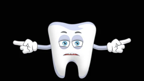Cartoon Tooth Double Sided Pointer Bad G... | Stock Video | Pond5