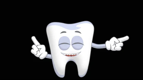 Cartoon Tooth Music Dance Animation with... | Stock Video | Pond5
