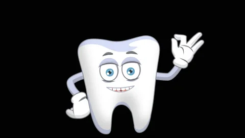 Cartoon Tooth Ok Gesture Animation with ... | Stock Video | Pond5