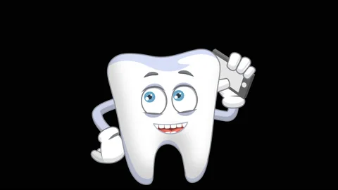 Cartoon Tooth with Smartphone Call on Ph... | Stock Video | Pond5