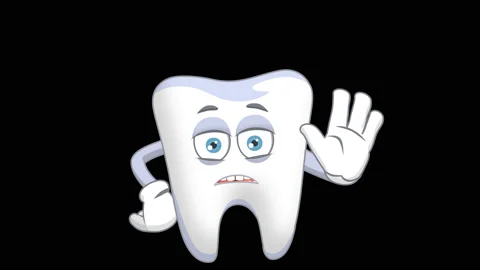Cartoon Tooth Stop Gesture Animation wit... | Stock Video | Pond5