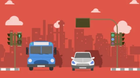 Traffic Jam Cartoon Stock Video Footage | Royalty Free Traffic Jam ...