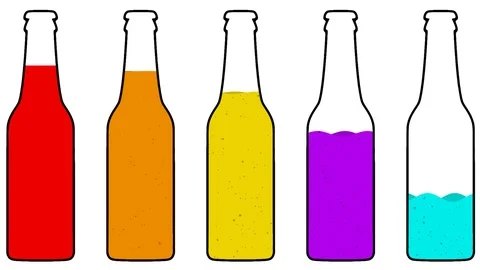 Cartoon Vector Bottles Filling Up Animat... | Stock Video | Pond5