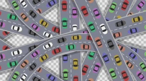 Cartoon Vector Cars Driving on an inters... | Stock Video | Pond5