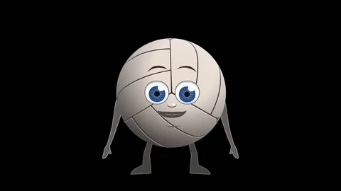 Cartoon Volleyball Ball Sorrow Animation... | Stock Video | Pond5