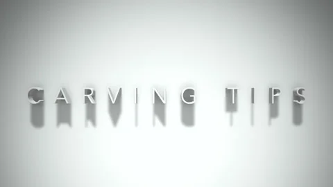 carving tips 3D title animation white te... | Stock Video | Pond5