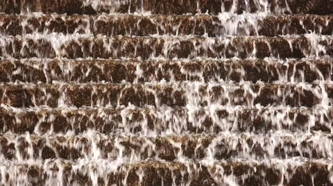 Cascading Water Fountain Down Steps Full... | Stock Video | Pond5