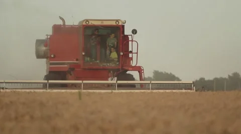 Case IH - Close Up Front View of Combine | Stock Video | Pond5