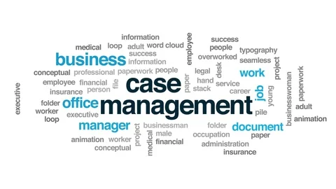 Case management animated word cloud. Kin... | Stock Video | Pond5