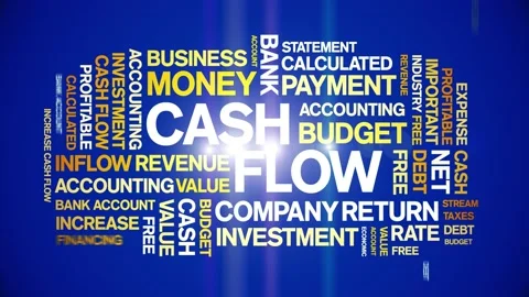 Cash Flow animated word cloud,text anima... | Stock Video | Pond5