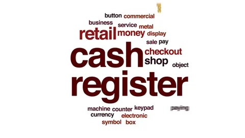 Cash register animated word cloud, text ... | Stock Video | Pond5