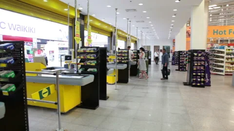 Cash register area is in the Spinneys supermarket chain in the Senzo Mall Egypt