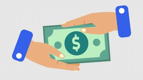 Cash Transaction Cartoon Animation in Tr... | Stock Video | Pond5