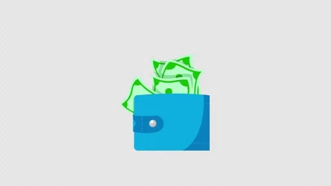 cash wallet payment icon Animation loop ... | Stock Video | Pond5