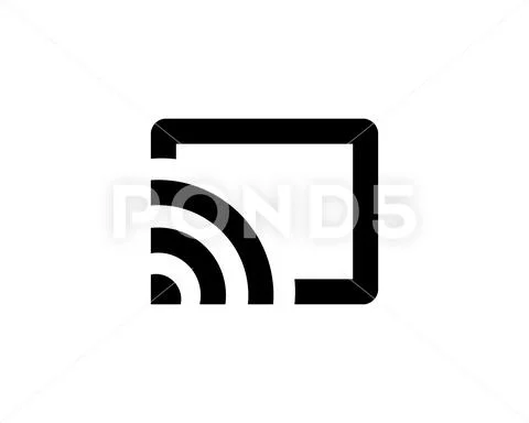 Cast icon, screen cast. Vector on isolated white background. EPS 10 ...