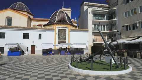 Castle Square plaza, Old town Benidorm, ... | Stock Video | Pond5