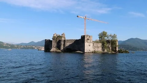Castles of Cannero in Lake Maggiore with... | Stock Video | Pond5