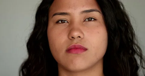 Casual hispanic young woman face. Latina... | Stock Video | Pond5