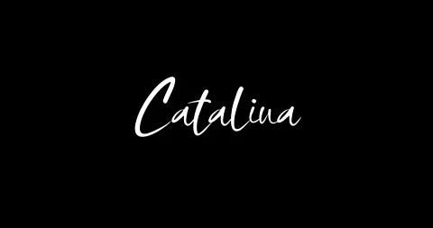 Catalina Female Name in Elegant Cursive ... | Stock Video | Pond5
