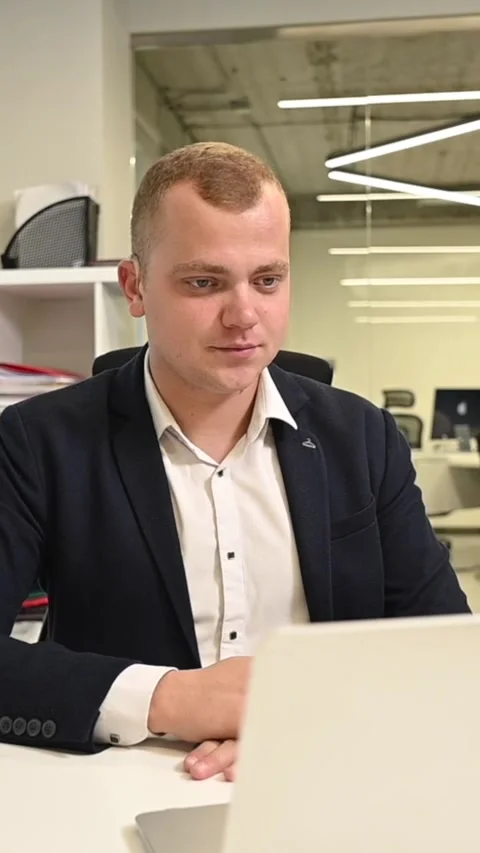 Caucasian deaf man talking sign language... | Stock Video | Pond5