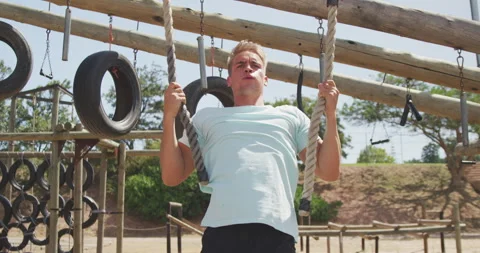 Caucasian male coach training at a boot ... | Stock Video | Pond5