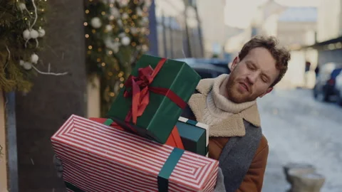 Caucasian man rushly is running home fro... | Stock Video | Pond5