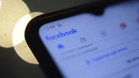 caucasian man scrolling facebook app on ... | Stock Video | Pond5