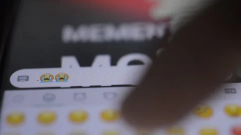 caucasian man type sad emoticon on a mes... | Stock Video | Pond5