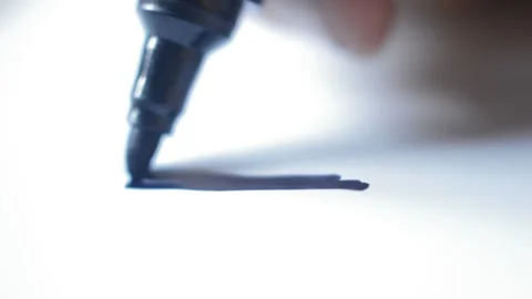 caucasian man's hand using black marker ... | Stock Video | Pond5