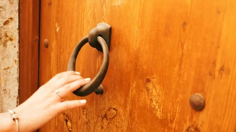 Caucasian young woman’s hand knocking ... | Stock Video | Pond5