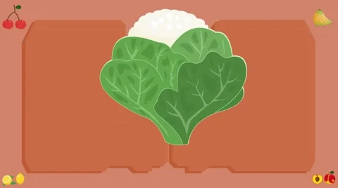cauliflower - Vector Graphics - Food An... | Stock Video | Pond5