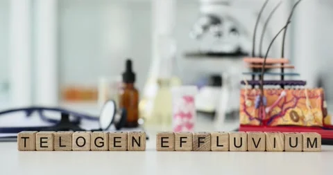 Causes of telogen effluvium and preventi... | Stock Video | Pond5