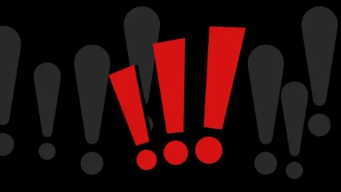 Caution warning sign. on an animated blu... | Stock Video | Pond5