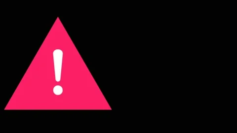 Caution Warning Sign Animation on Black ... | Stock Video | Pond5