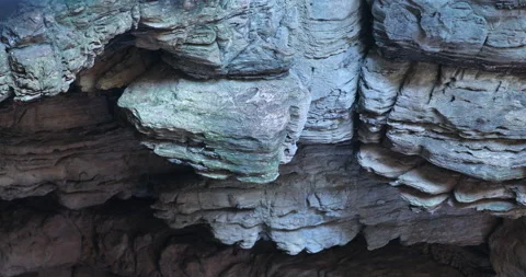 Cave Raw stone Texture in the Moonlight | Stock Video | Pond5