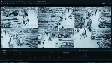 CCTV Camera in Grocery Store | Stock Video | Pond5