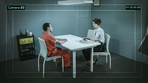 CCTV camera installed in the interrogati... | Stock Video | Pond5
