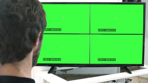 CCTV Cameras Green Screen Split Screen, ... | Stock Video | Pond5